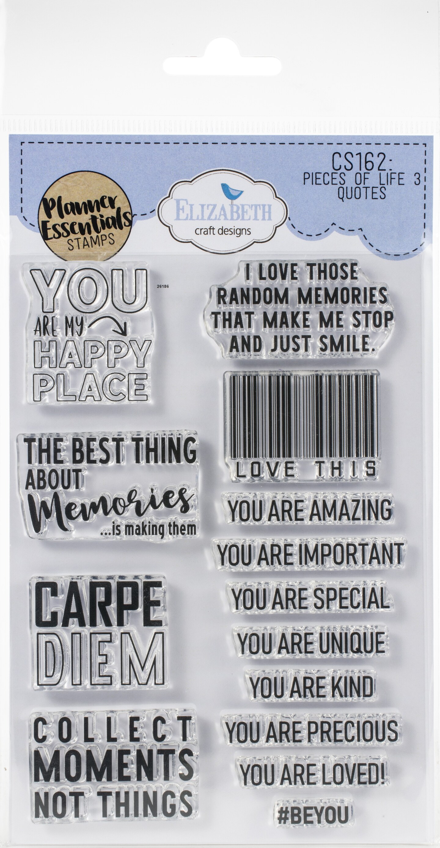 Elizabeth Crafts Clear Stamps-Quotes | Michaels