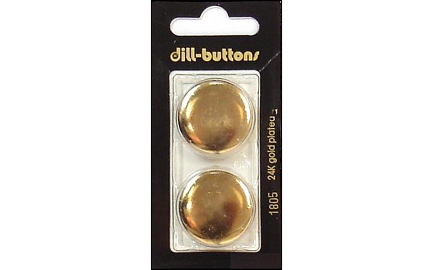 Dill Buttons 25mm 2pc Shank Gold Metal | Michaels