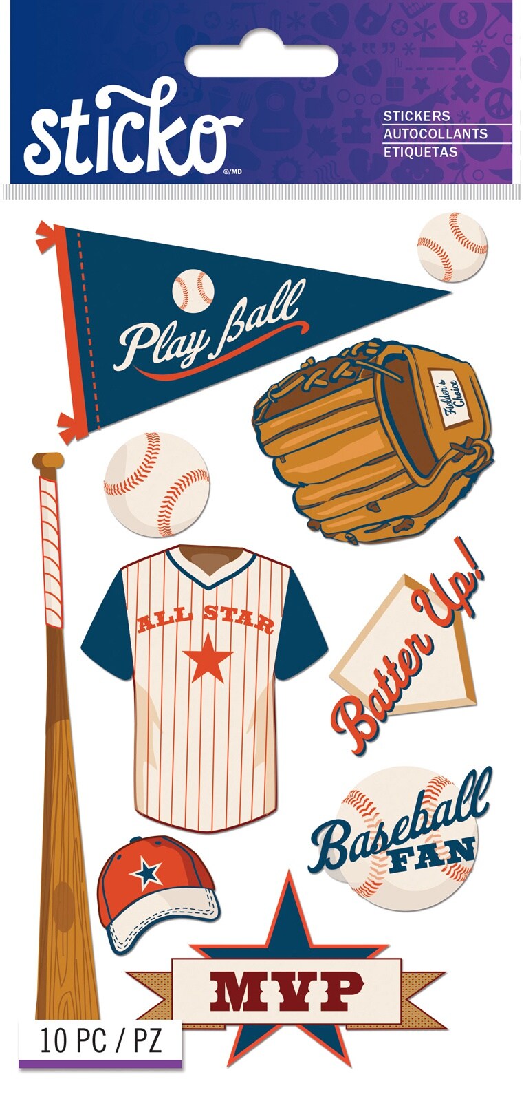 Sticko Stickers-Baseball Words & Icons | Michaels