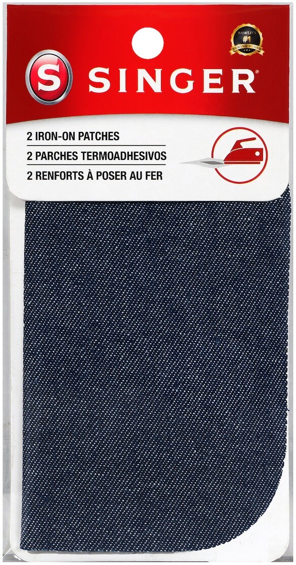 Singer Iron-On Patches 5"X5" 2/Pkg-Denim | Michaels
