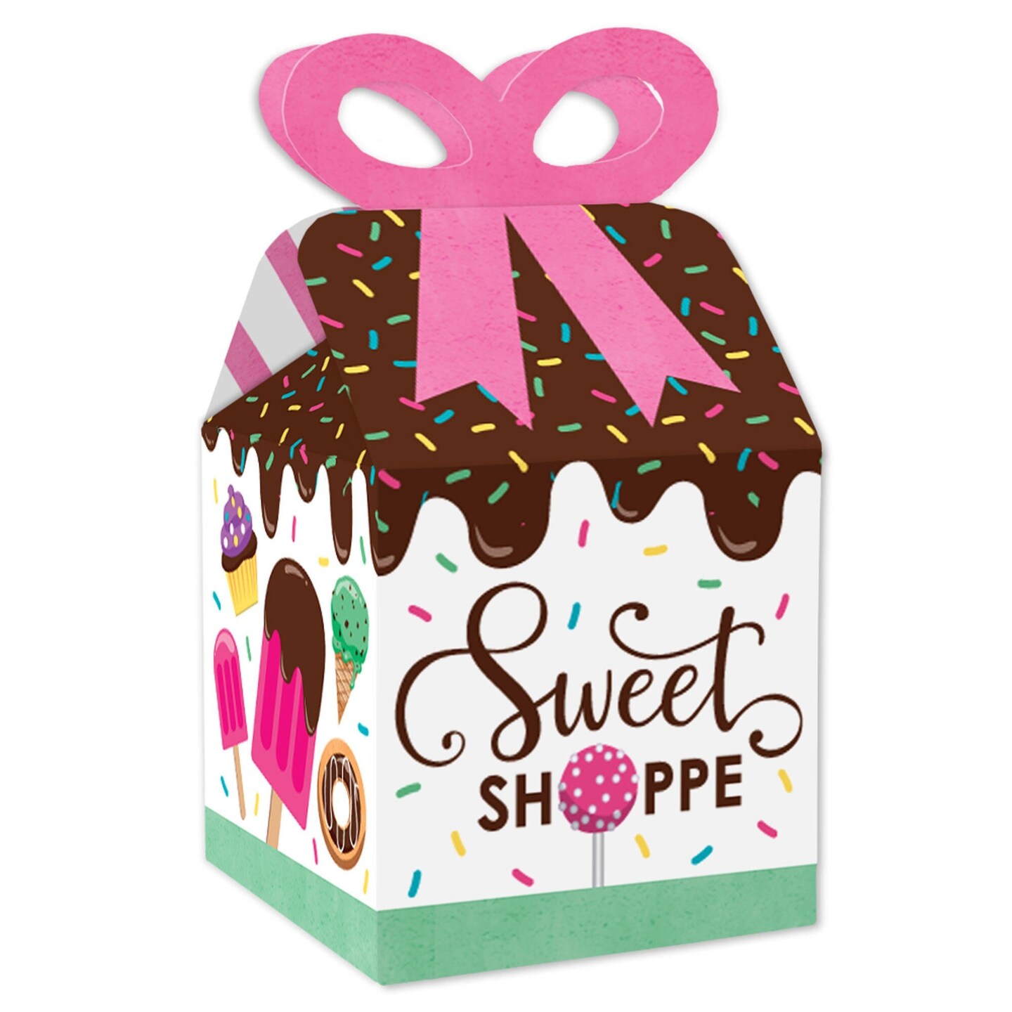 Big Dot of Happiness Sweet Shoppe - Square Favor Gift Boxes - Candy and ...