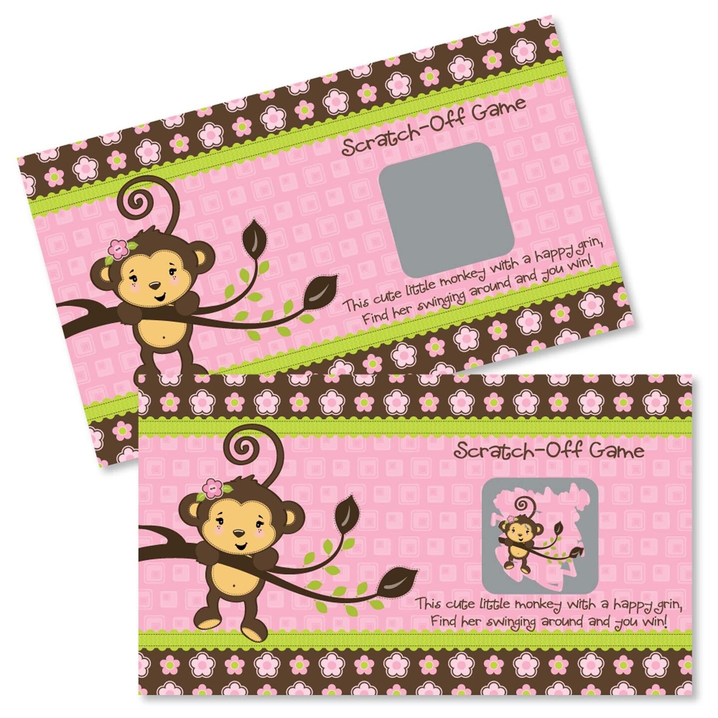 Big Dot of Happiness Pink Monkey Girl - Baby Shower or Birthday Party ...