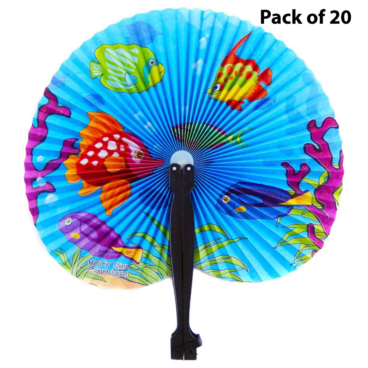 Sea Life Folding Fans | Fans for Kids, Goodie Bag Filler 10 in | Raheev ...