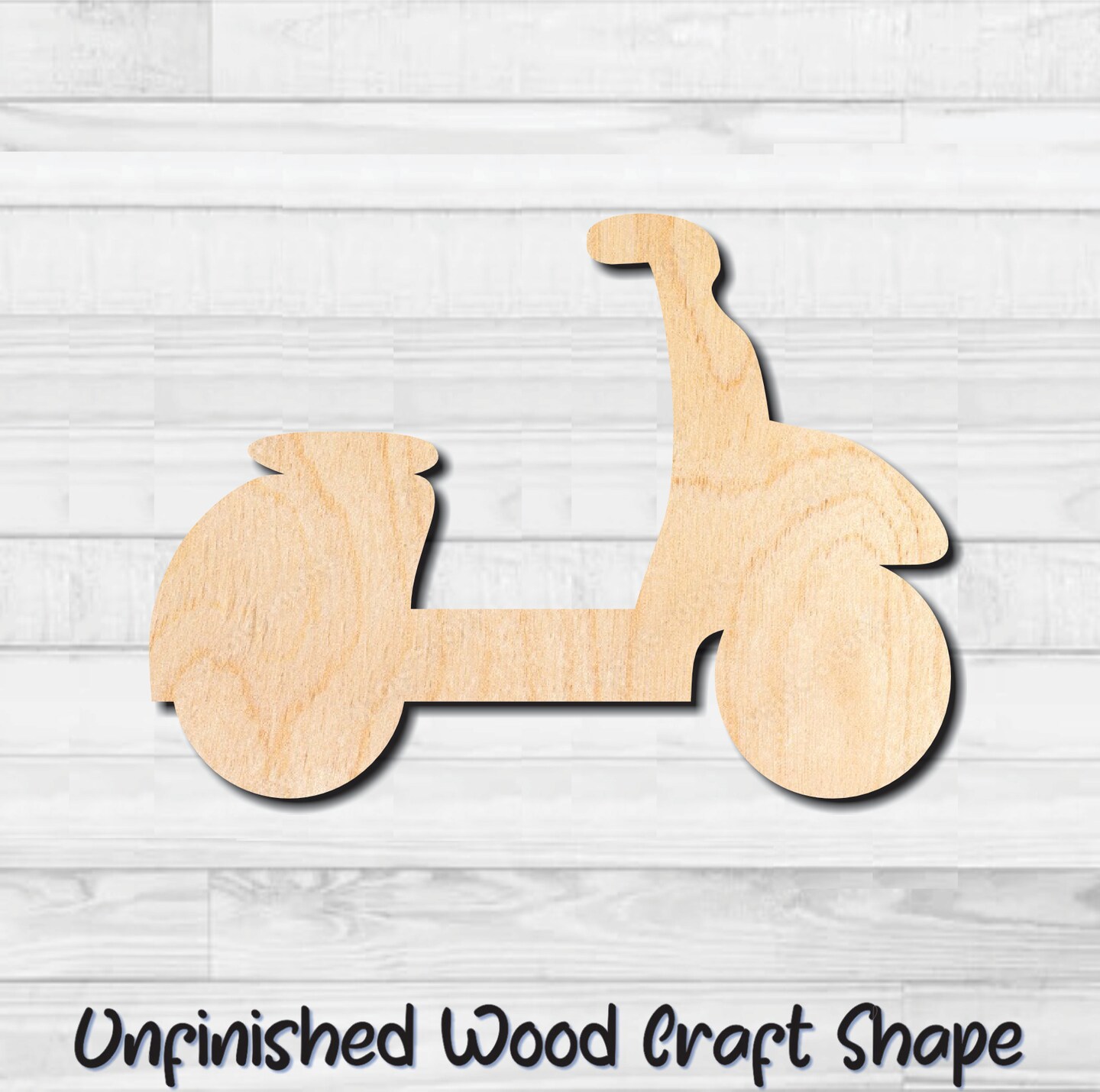 Scooter Moped Unfinished Wood Shape Blank Laser Engraved Cut Out ...