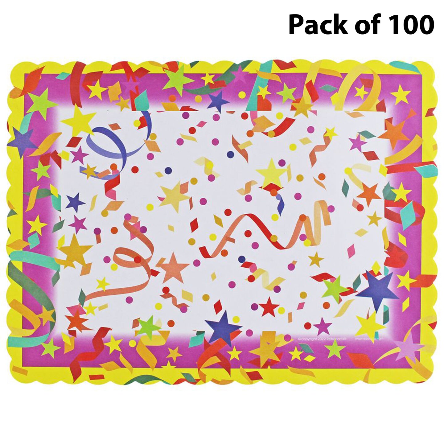 Confetti Party Paper Placemats | Party Supplies 11 in x 8 1/4 in | MINA ...