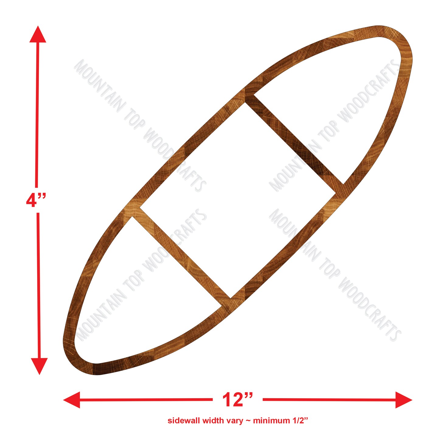 Sushi Boat 3 Section Tray ~ Acrylic Inlay Wood Router Template Stencil ...