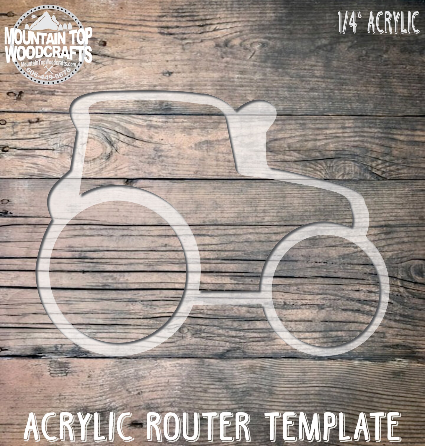 Tractor Farm Plate Tray ~ Acrylic Inlay Wood Router Template Stencil ...
