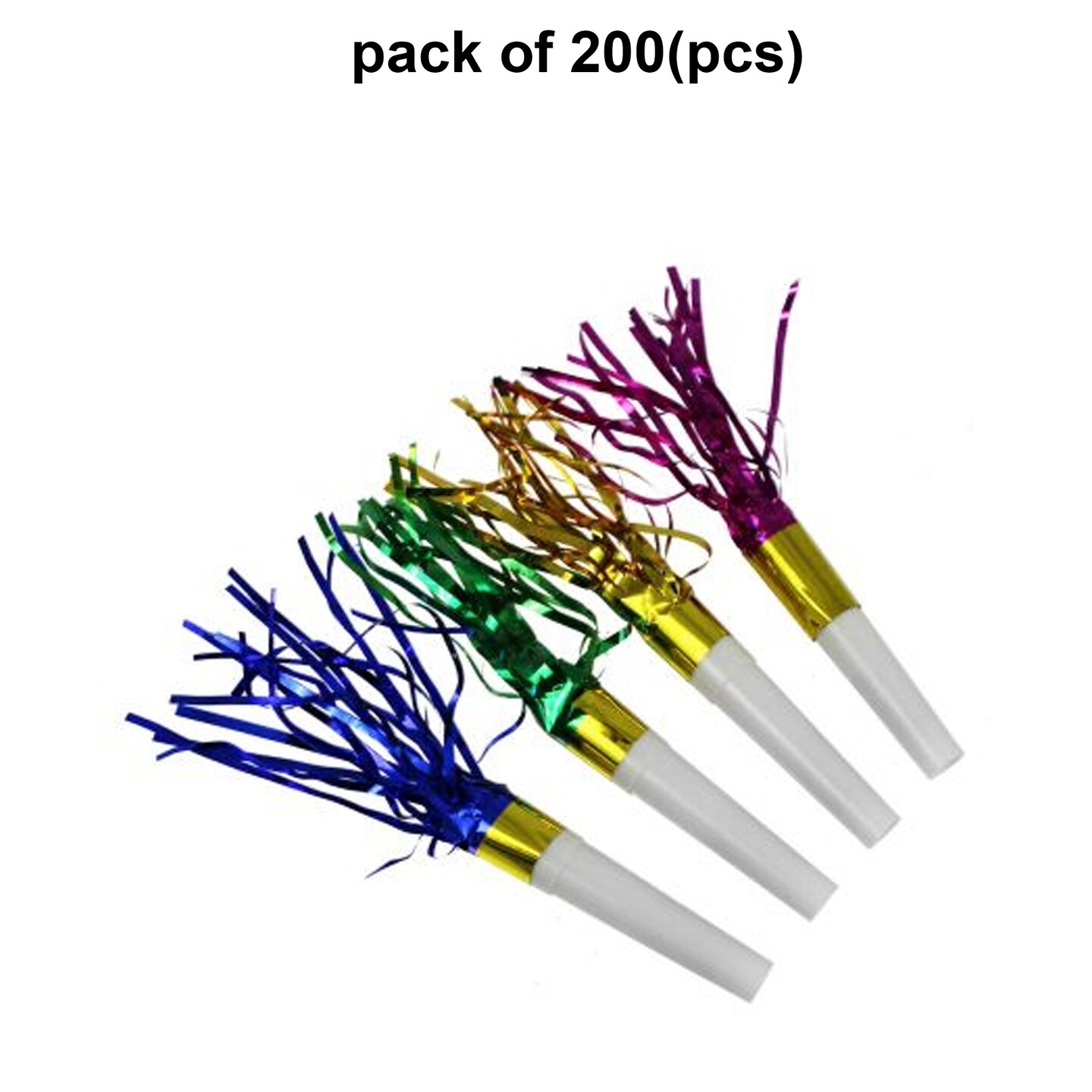 Tinsel Party Horns 5 1/5 inches | Colorful, fun and noisy | MINA ...