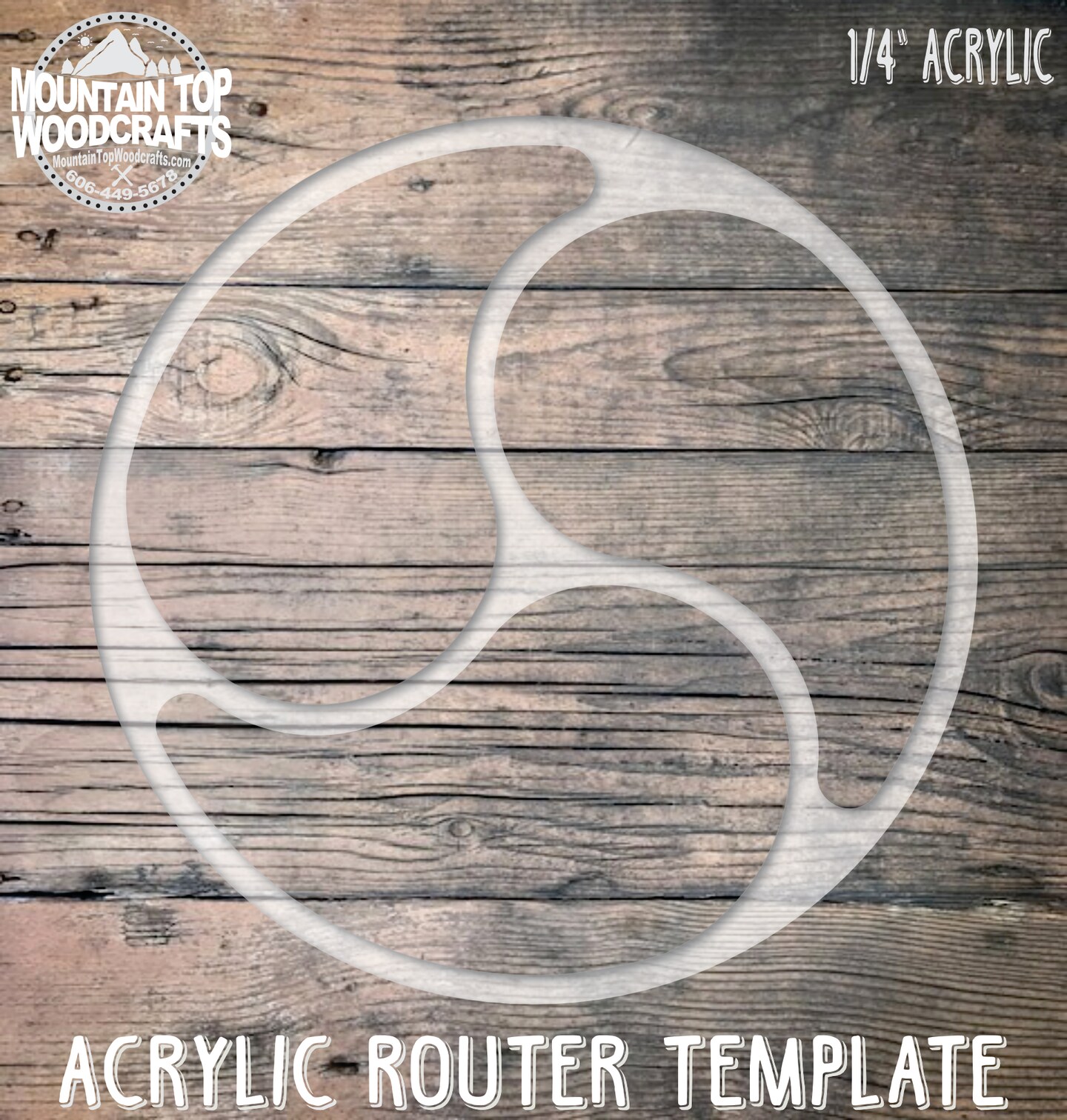 Triple Swirl Plate Tray ~ Acrylic Inlay Router Template Stencil ...