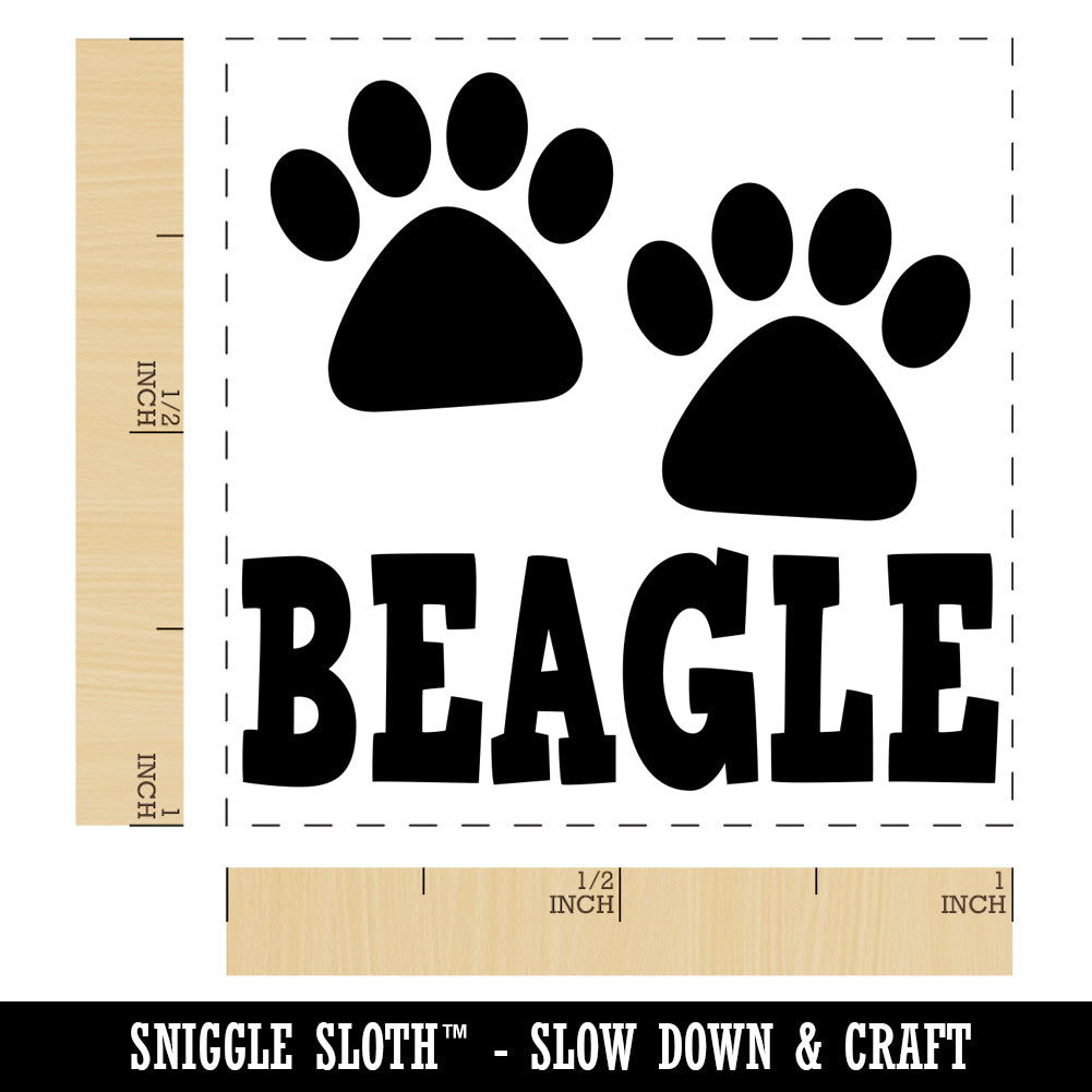 Buy in Bulk - Beagle Dog Paw Prints Fun Text Self-Inking Rubber Stamp ...