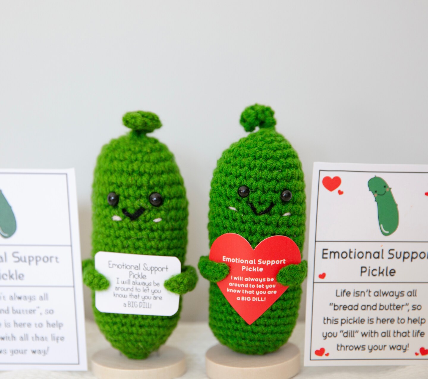 Emotional Support Pickle| Crochet Positive Pickle| Cucumber ornament ...