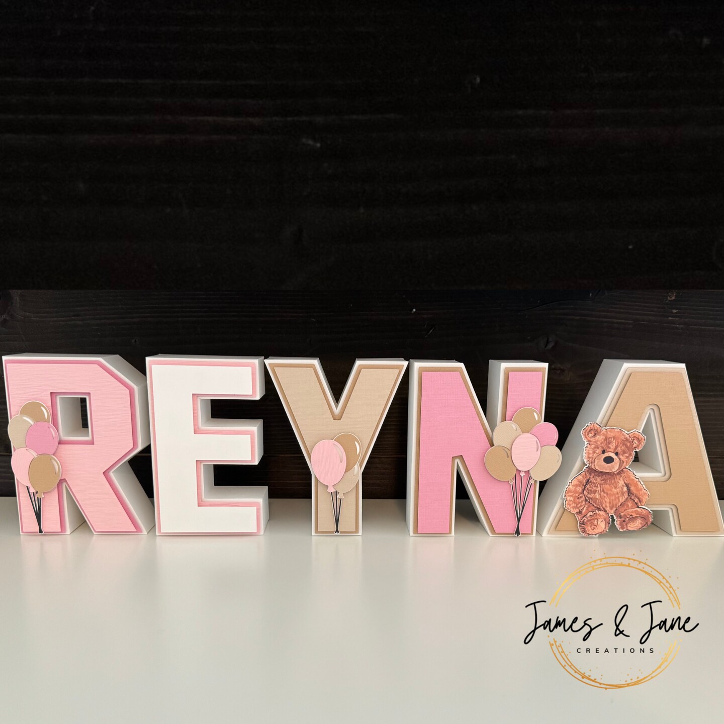 Teddy Bear 3D Letters | Teddy Bear Baby Shower, Personalized 3D Letters ...