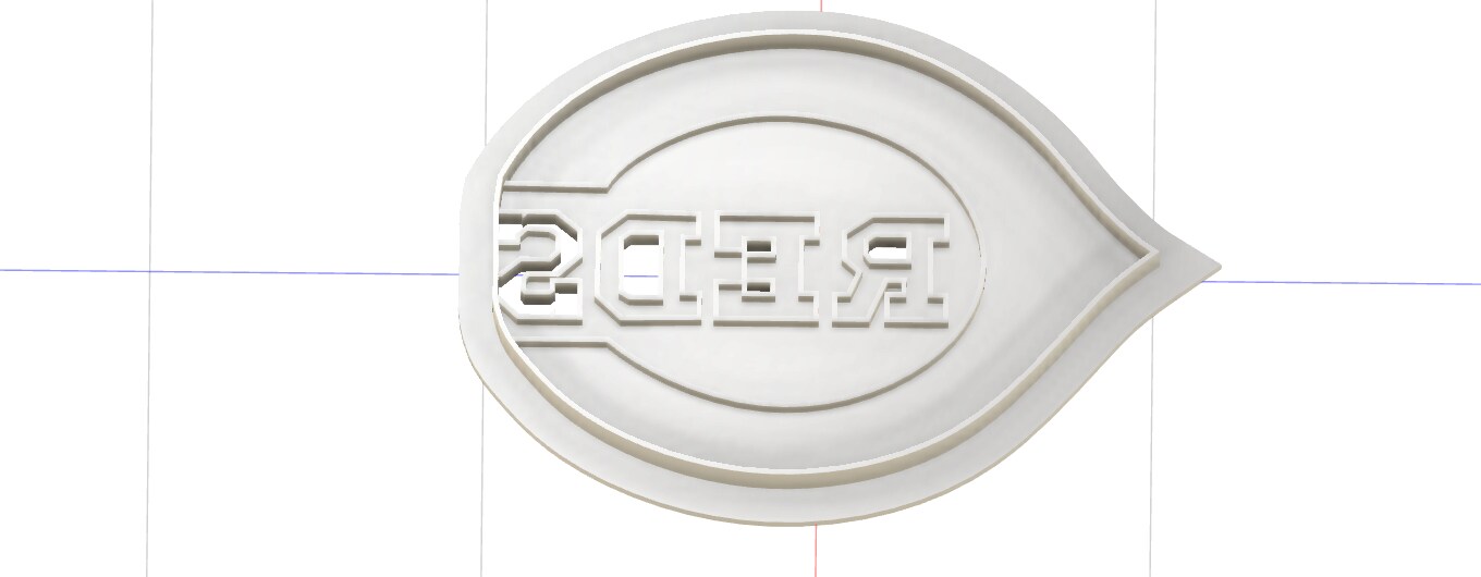 3D Printed Cookie Cutter Inspired by Cincinnati Reds Logo | MakerPlace ...