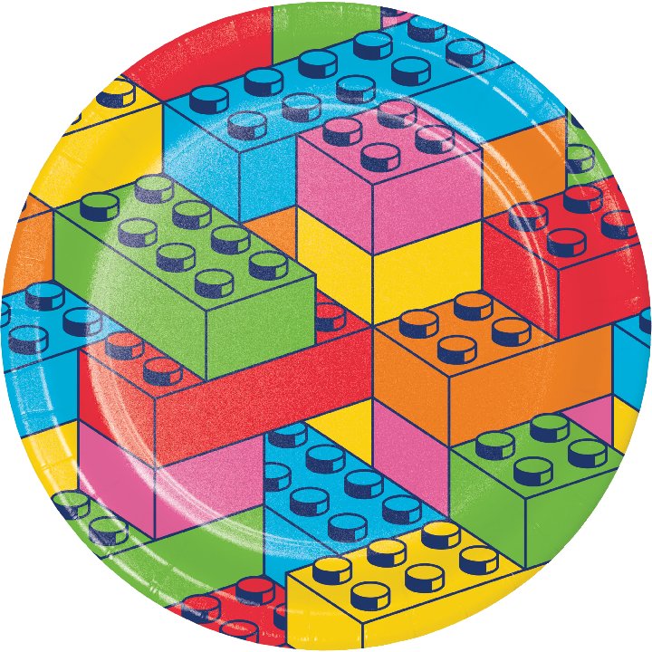 Block Bash Building Block Party Dinner Plates - 8ct | Michaels