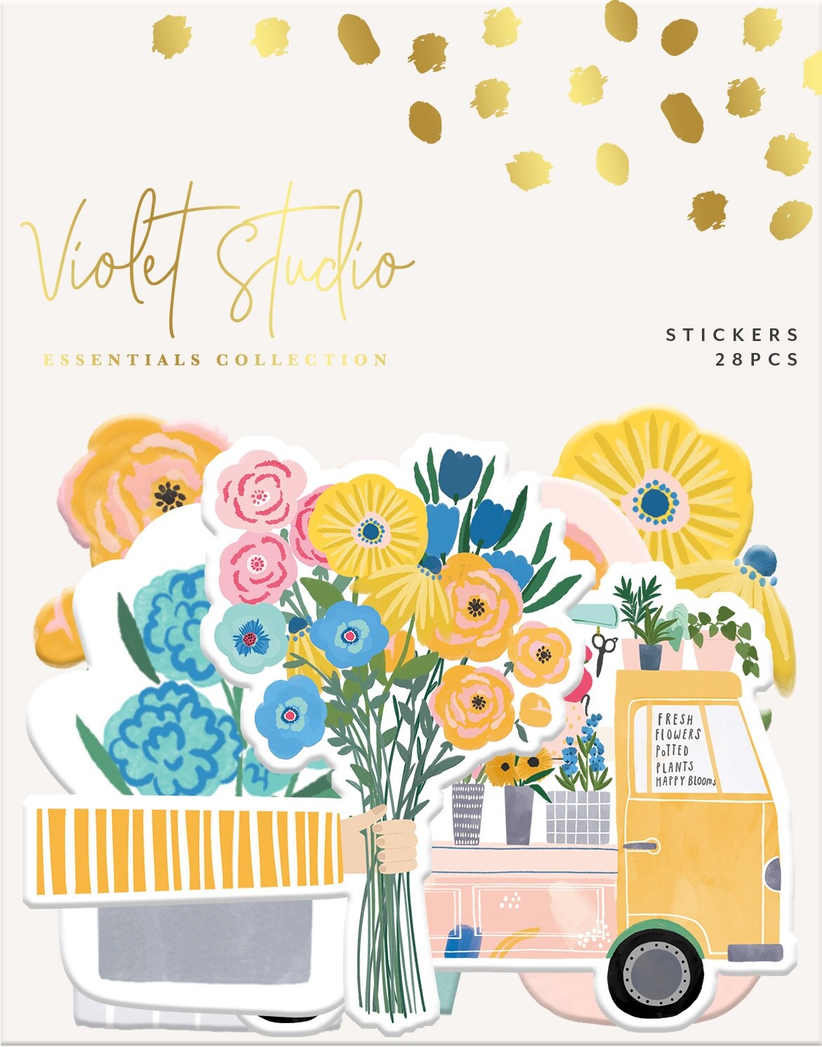 Violet Studio Die Cut Stickers 28/Pkg-Rainbow Blooms | Michaels