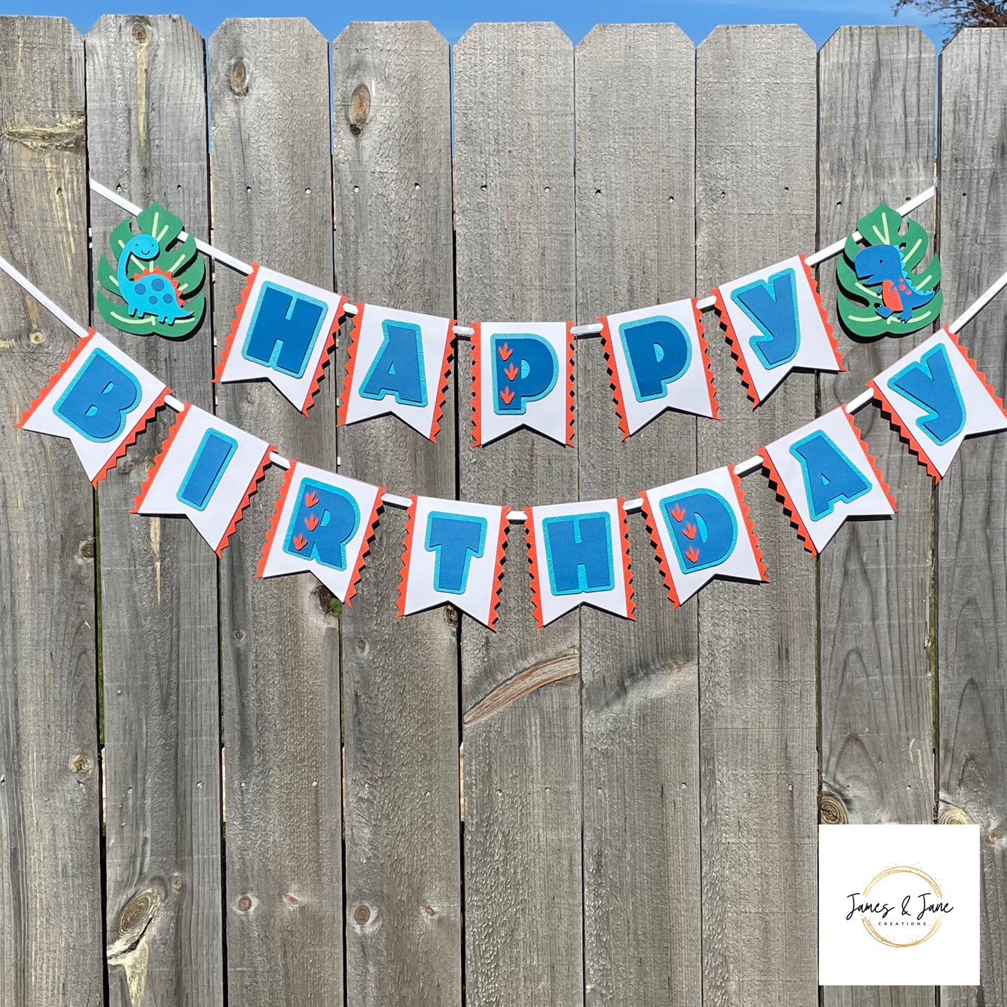 Custom Happy Birthday Banner | Boy Dinosaur Birthday Party, Custom ...