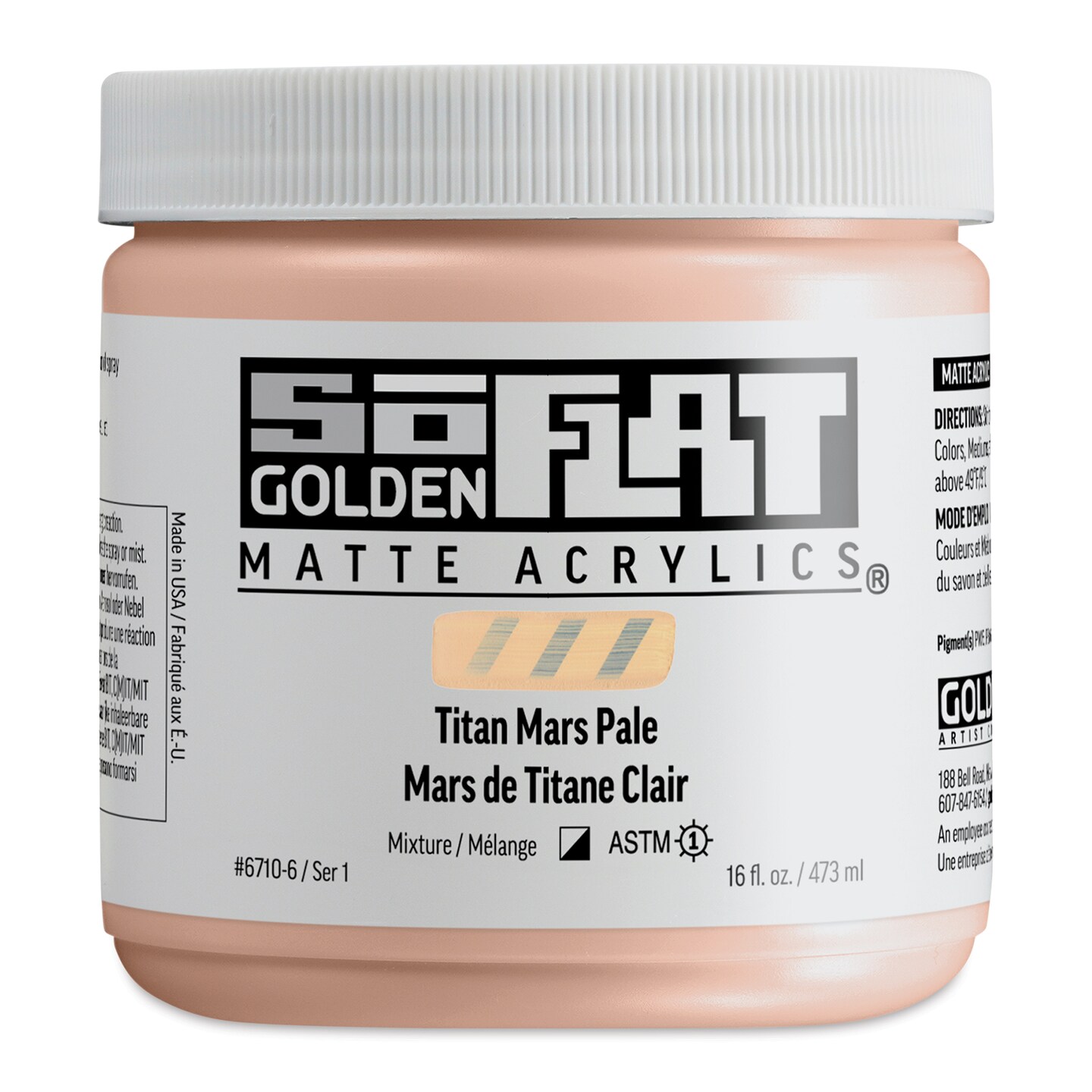 Golden SoFlat Matte Acrylic Paint - Titan Mars Pale, 473 ml, Jar | Michaels