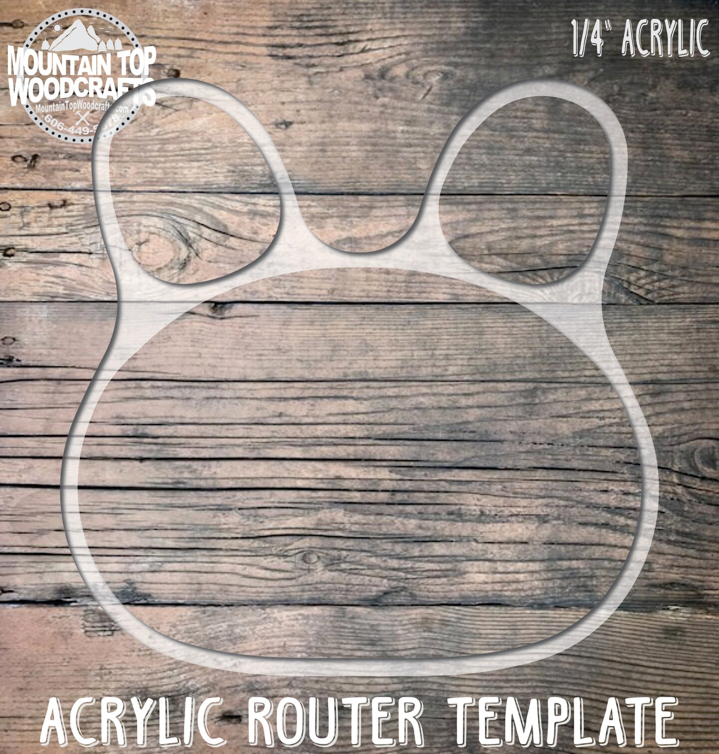 Bunny Plate Tray ~ Acrylic Inlay Wood Router Template Stencil ...