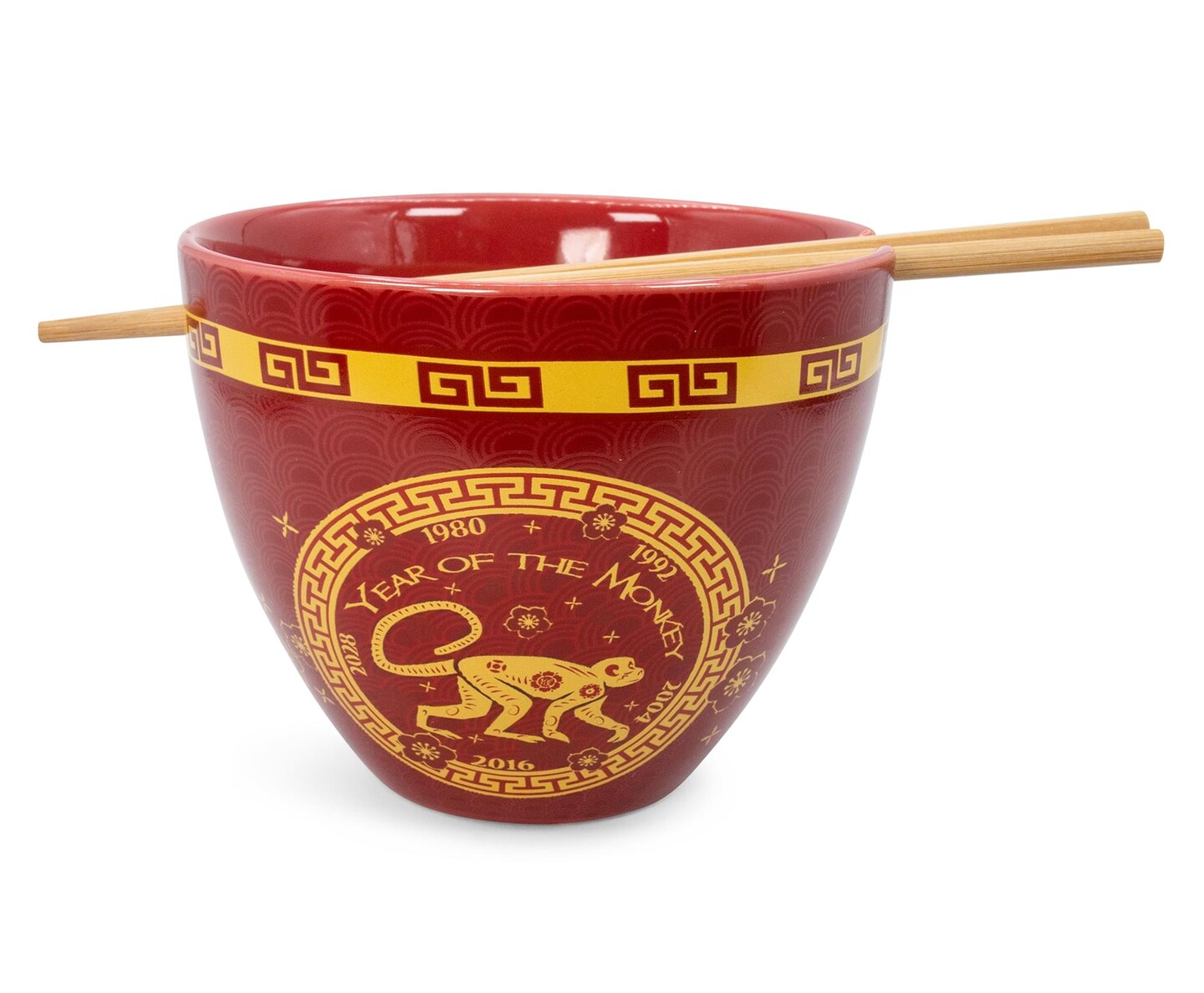 Year Of The Monkey Chinese Zodiac 16-Ounce Ramen Bowl and Chopstick Set ...