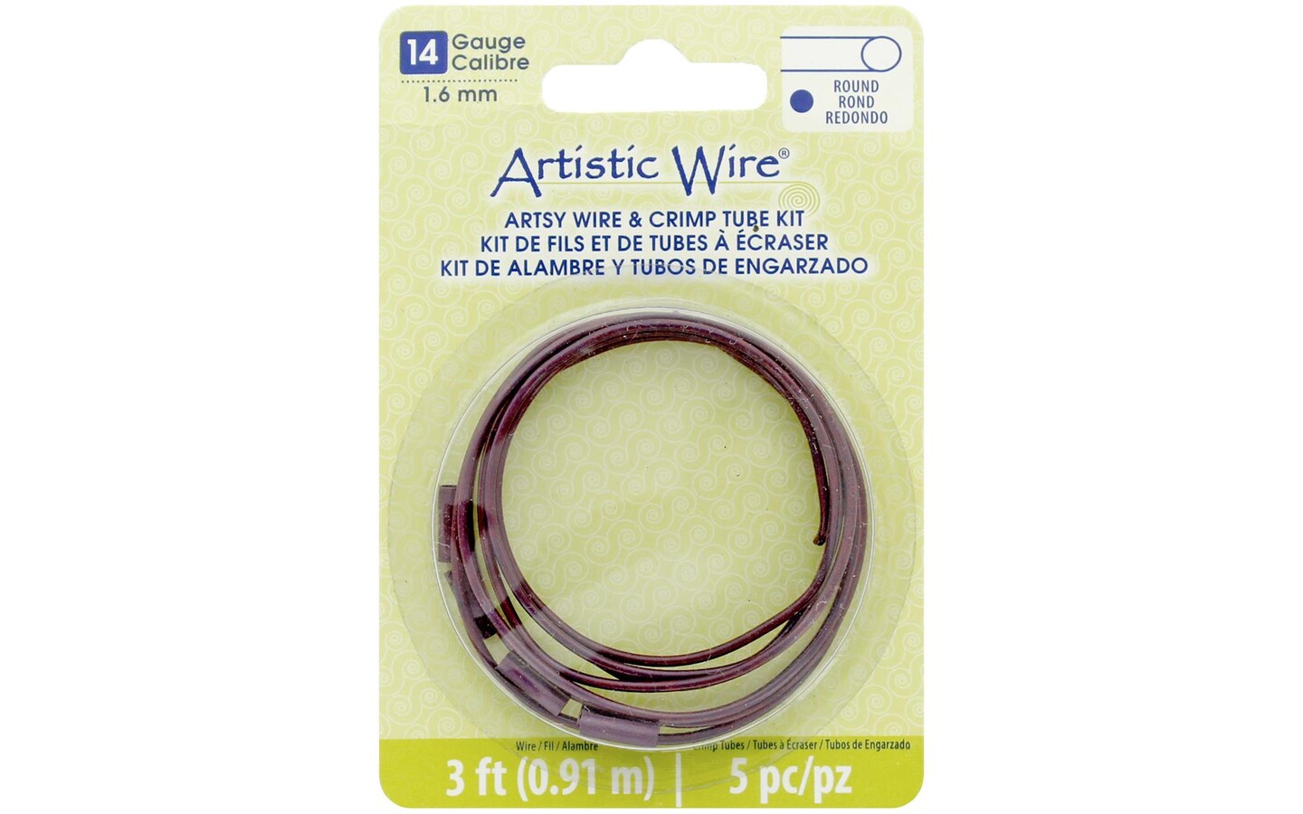 Artistic Wire Artsy Wire W/Crimps 14Ga Burgndy 3Ft | Michaels