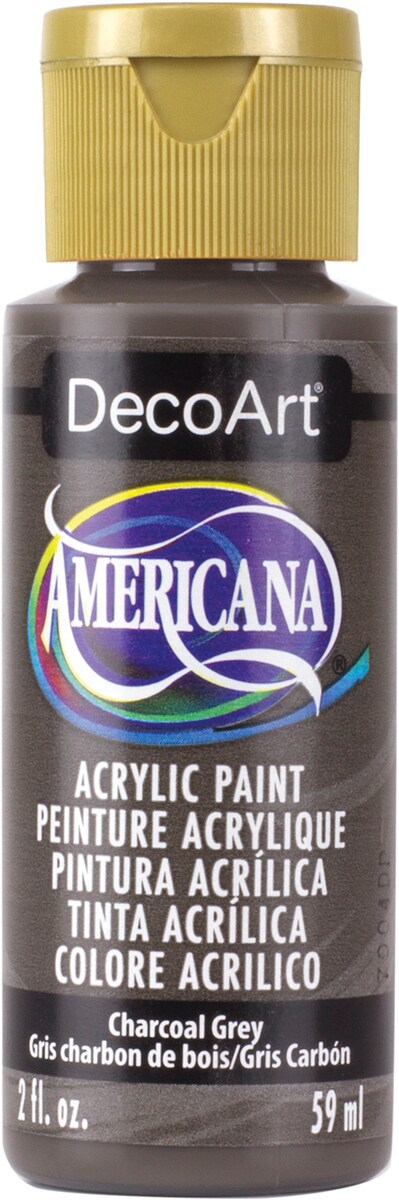 Decoart Americana Acrylic Paint 2Oz-Charcoal Grey - Opaque | Michaels