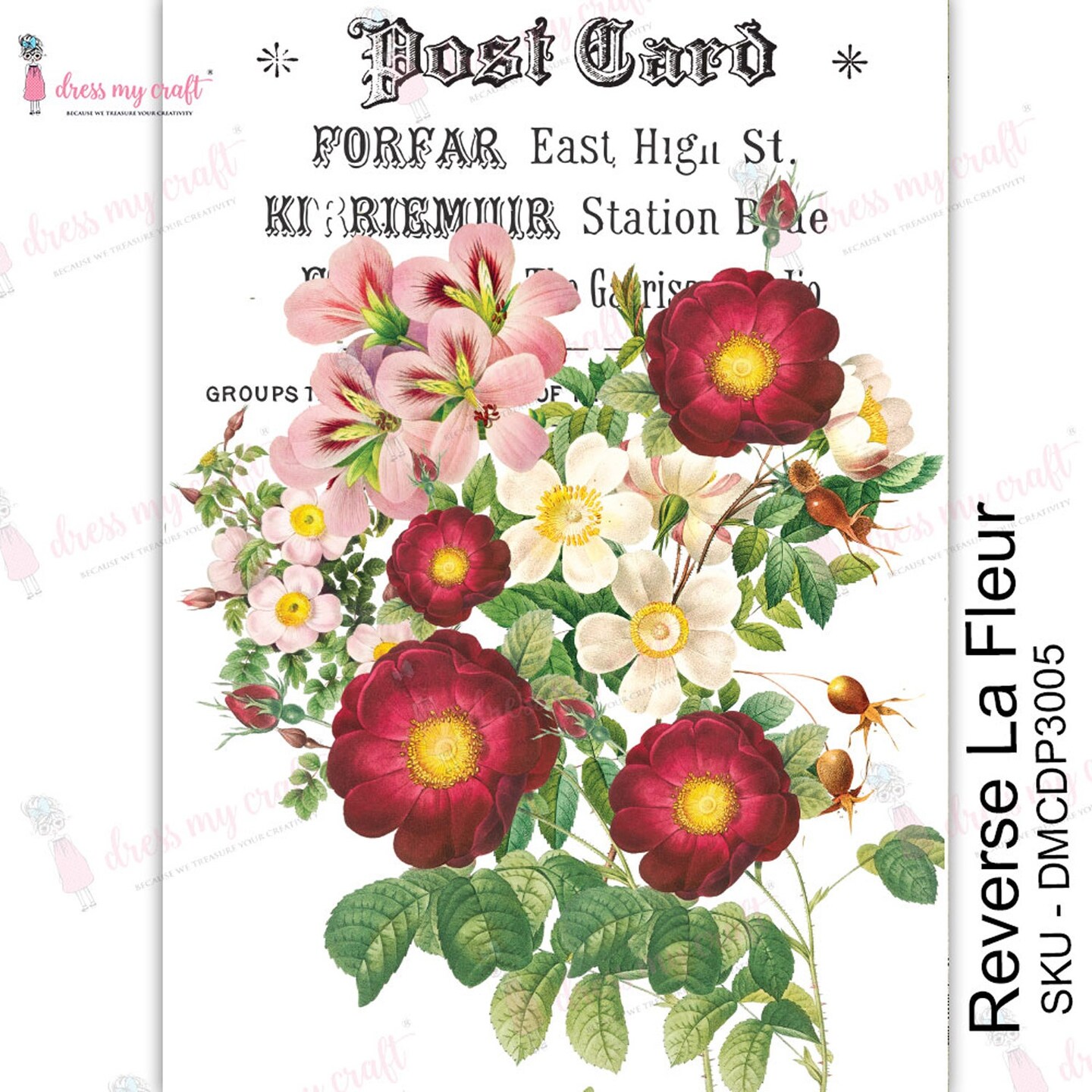 Dress My Craft Transfer Me Sheet A4-Reverse La Fleur | Michaels