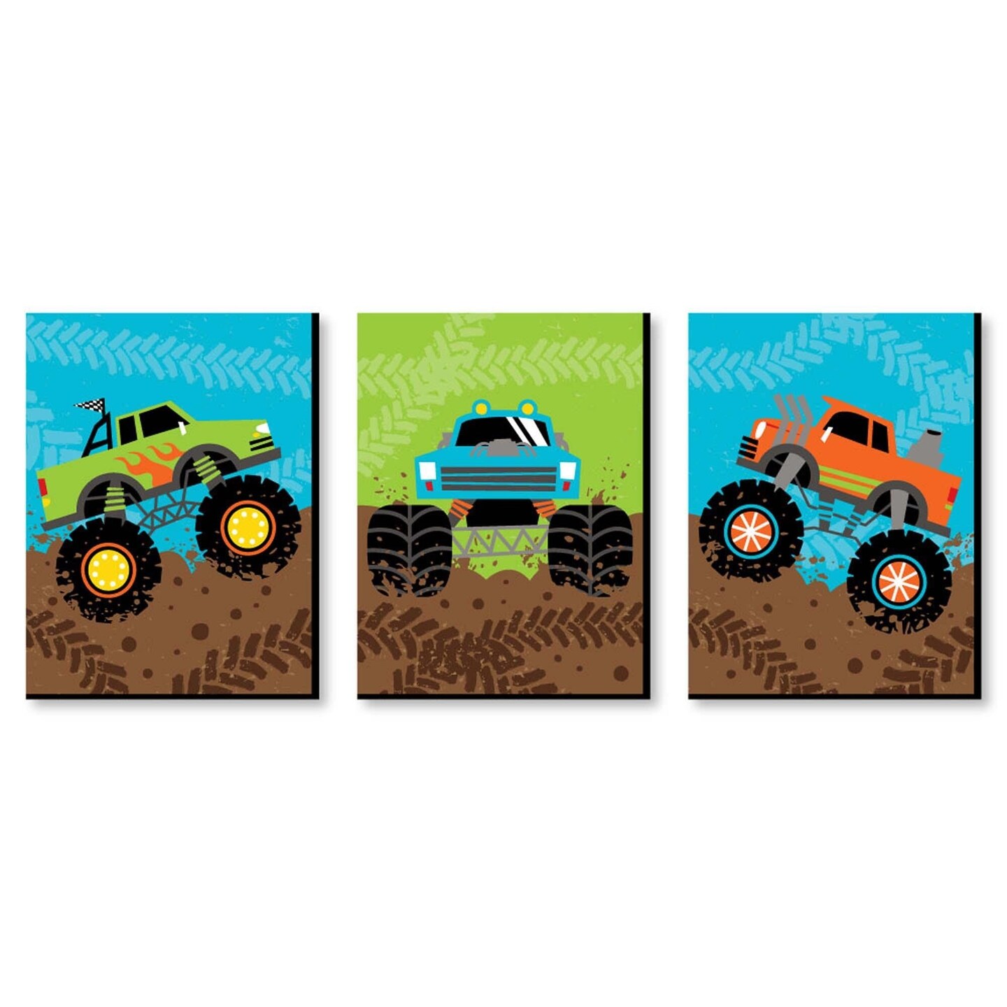 Big Dot Of Happiness Smash And Crash Monster Truck Boy Nursery Wall Big Dot Of Happiness Smash And Crash Monster Truck Boy Nursery Wall