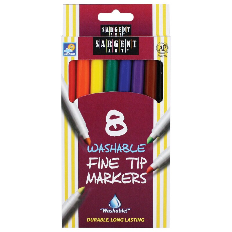 Washable Felt Super Tip Markers, Fine Tip, 8 Colors | Michaels