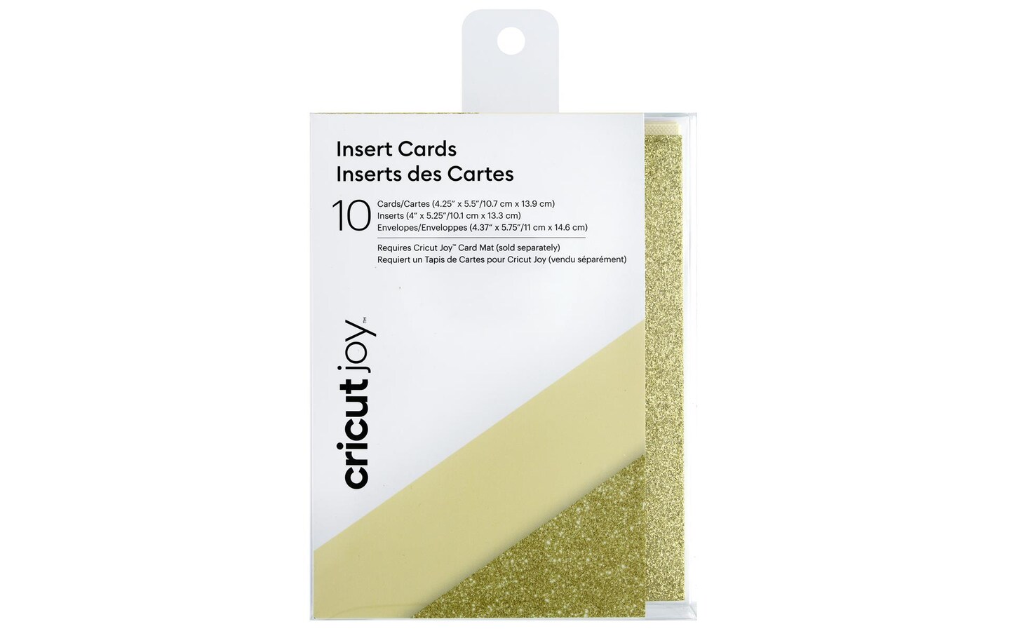 Cricut Joy Insert Card A2 Cream Gold Glitter 10pc | Michaels