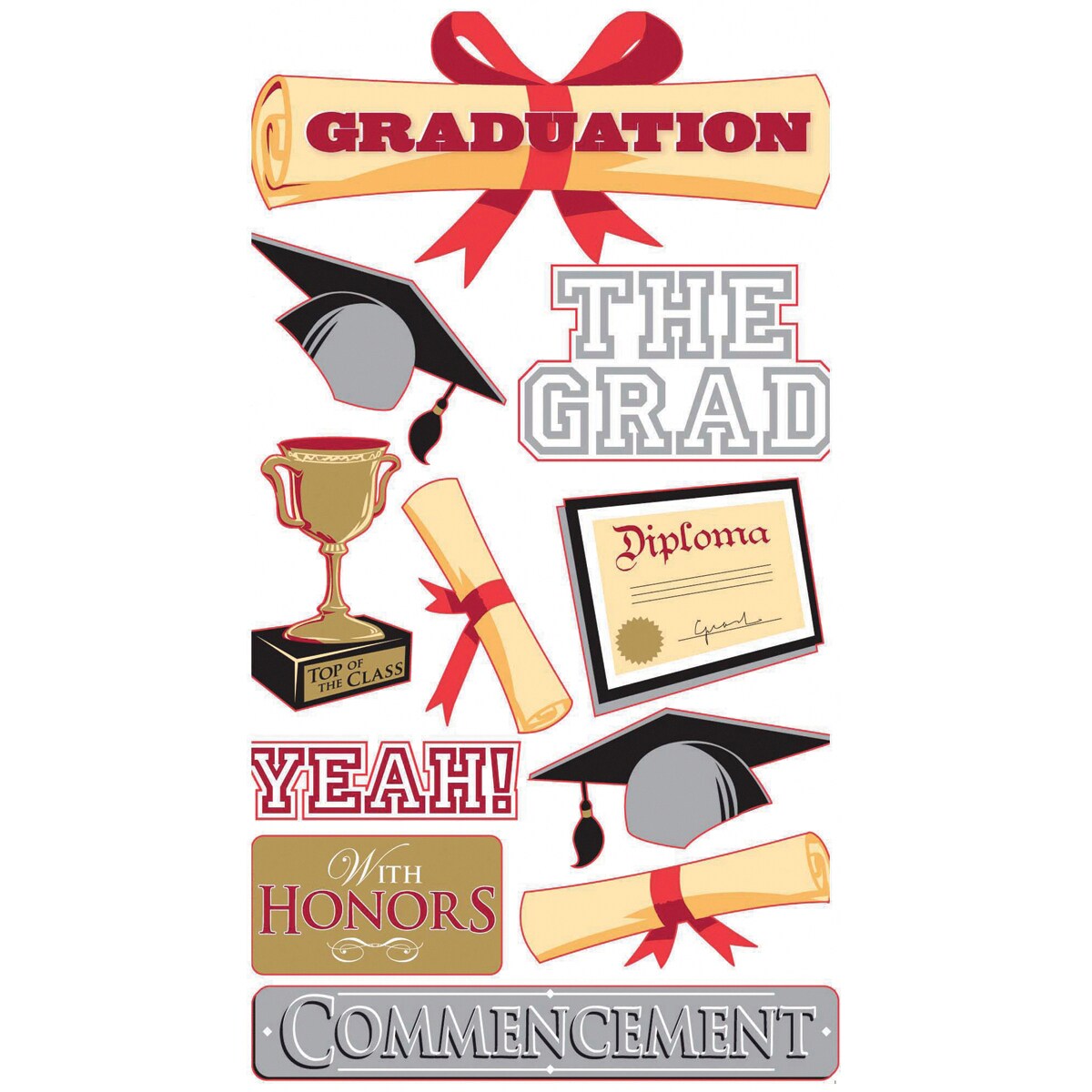 Sticko Dimensional Stickers-The Grad | Michaels