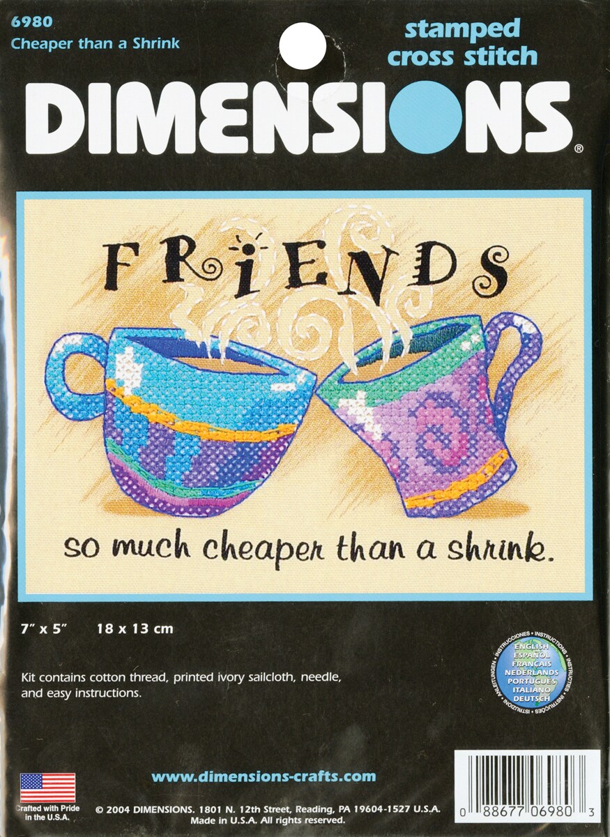 Dimensions Mini Stamped Cross Stitch Kit 7"X5"-Cheaper Than A Shrink ...