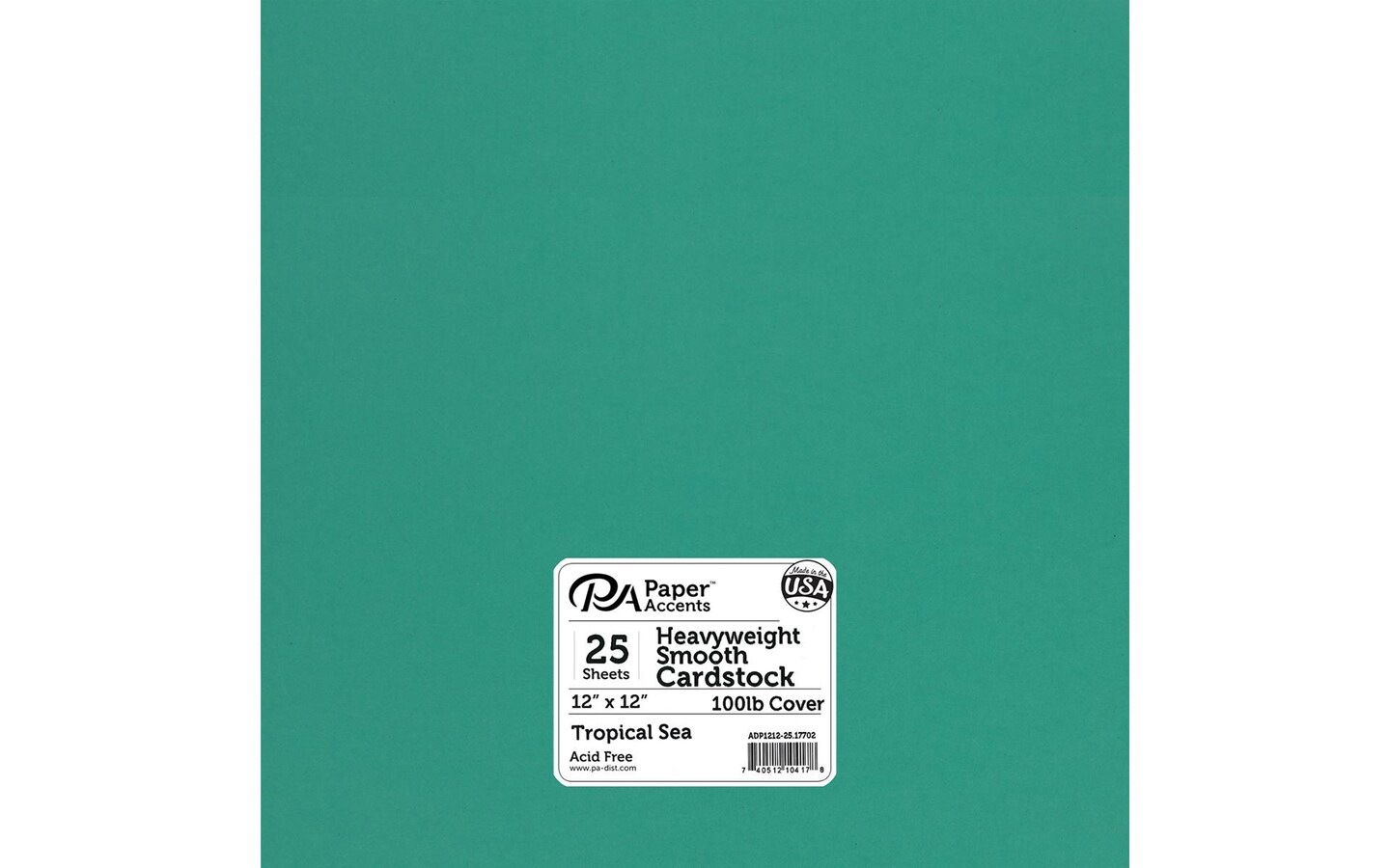 PA Paper Accents Heavyweight Smooth Cardstock 12" x 12" Tropical Sea ...