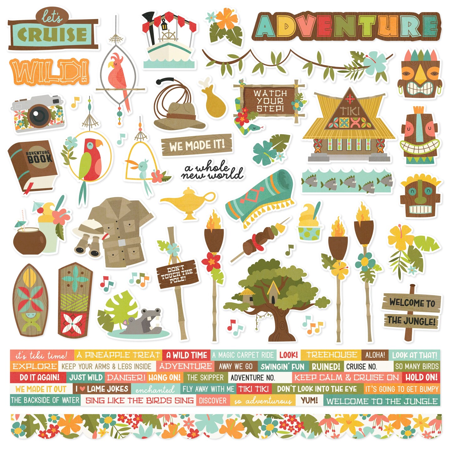Say Cheese Adventure At The Park Cardstock Stickers 12"X12"-Combo ...