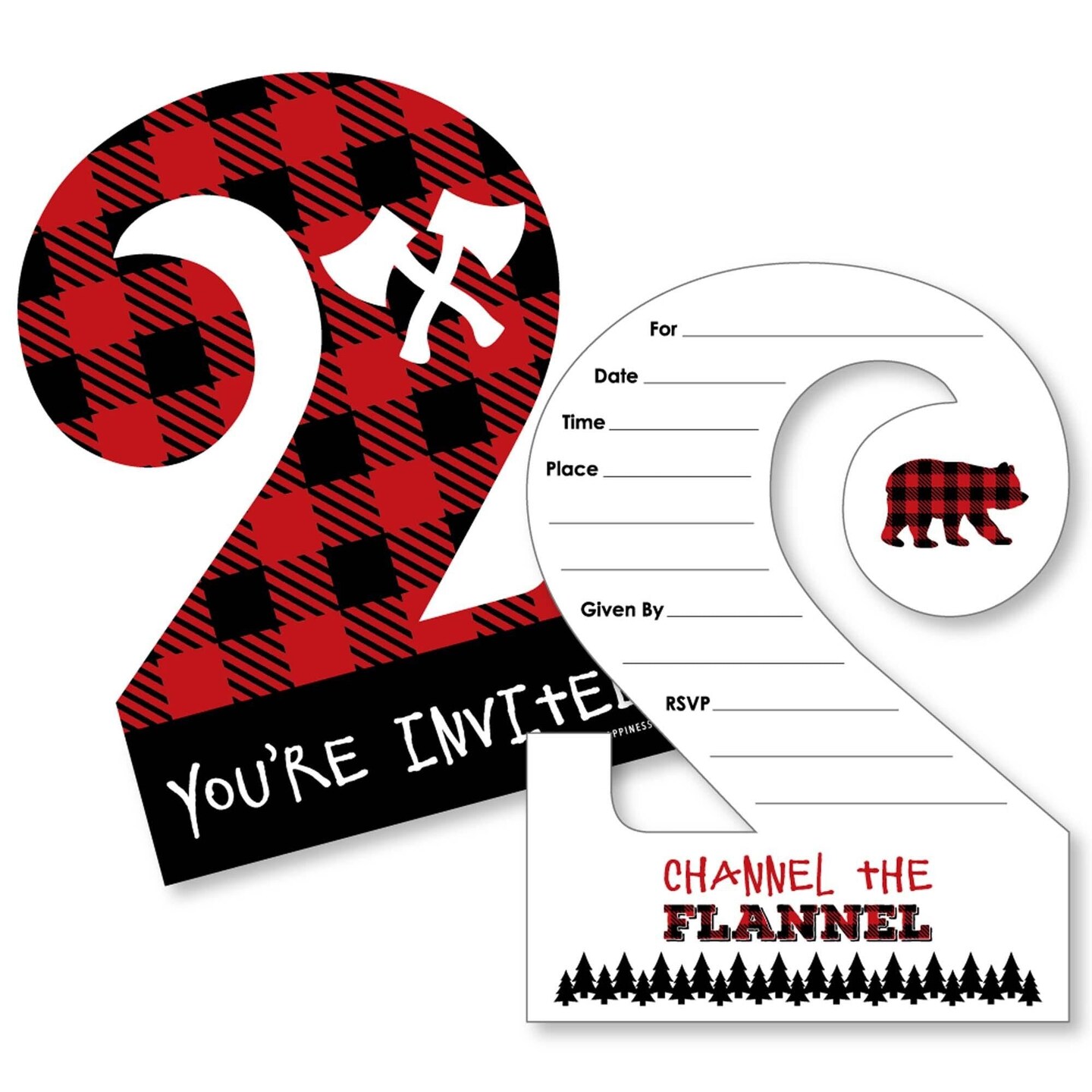 Big Dot of Happiness 2nd Birthday Lumberjack - Channel The Flannel ...