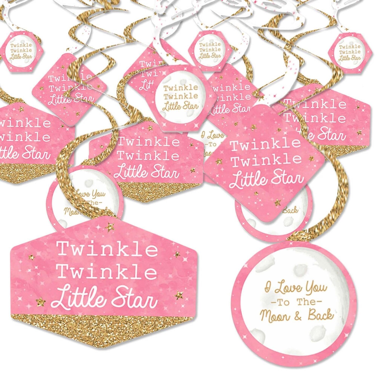Big Dot of Happiness Pink Twinkle Twinkle Little Star - Baby Shower or ...