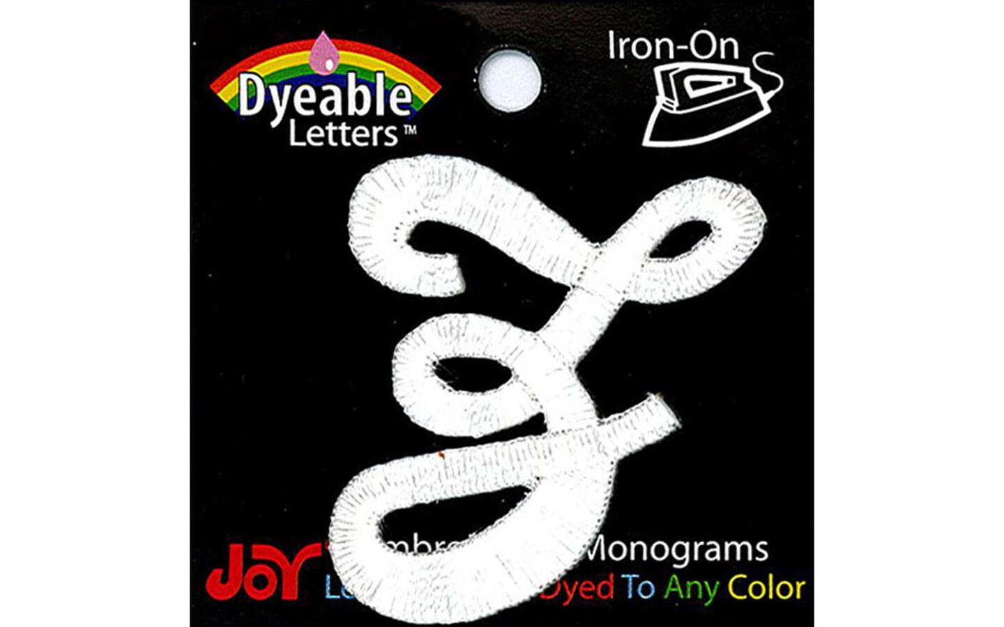 Joy Applique Letter Iron On Script Dye 1.5" Wht Z | Michaels