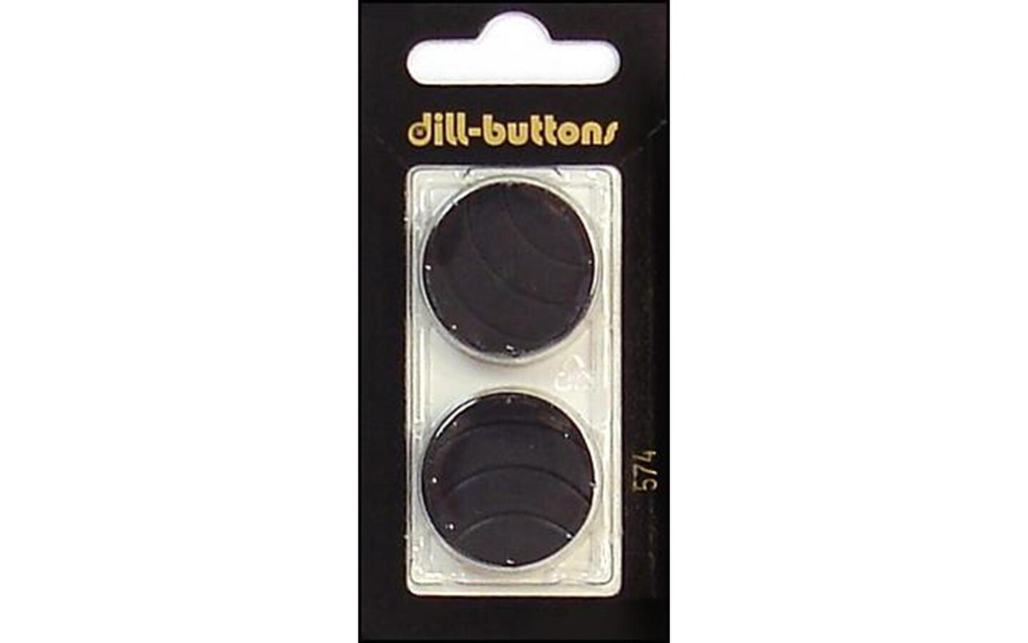 Dill Buttons 25mm 2pc Shank Black | Michaels