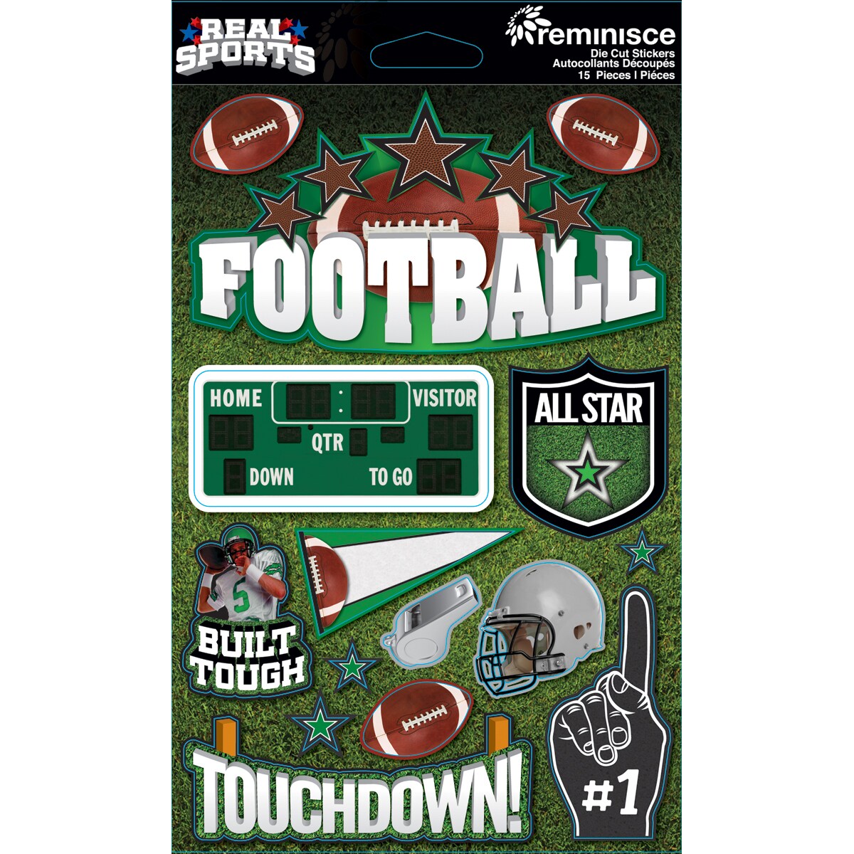 Reminisce Real Sports Cardstock Stickers 6"X4.5" | Michaels