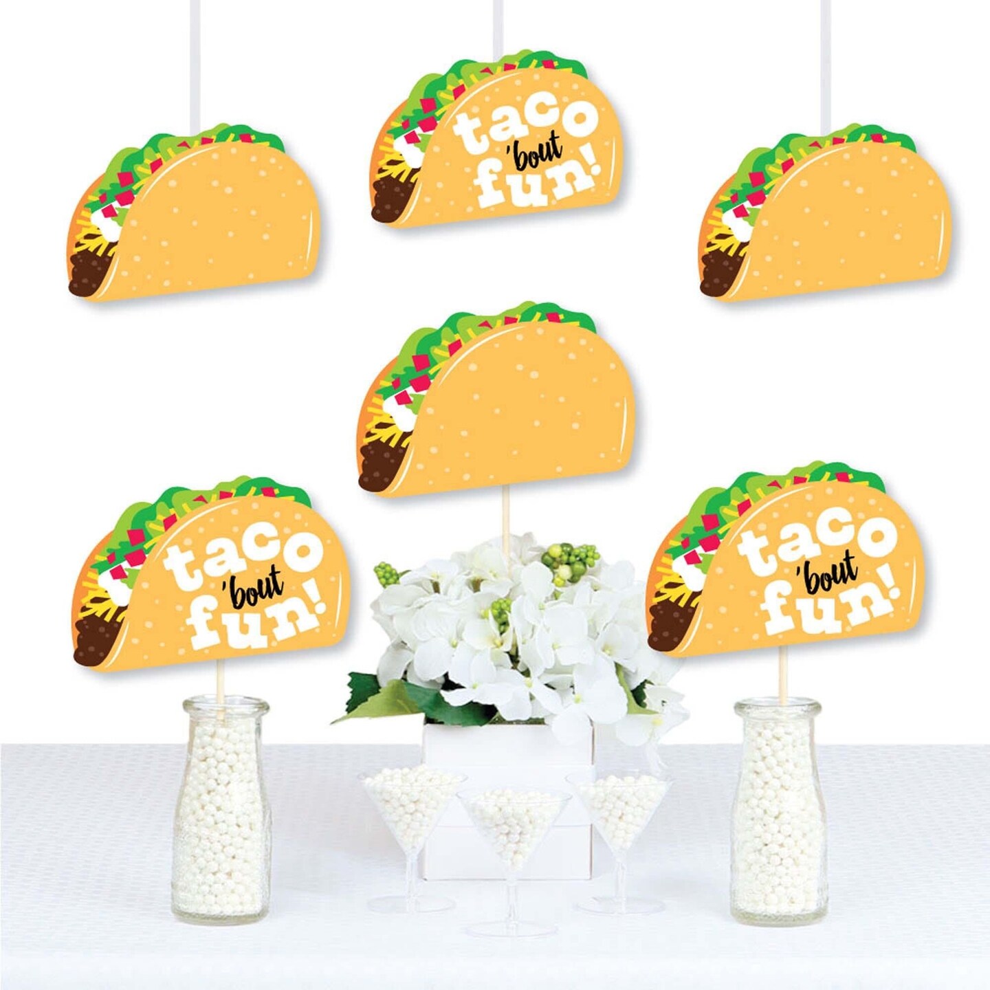 Big Dot of Happiness Taco 'Bout Fun - Decorations DIY Fiesta Essentials ...