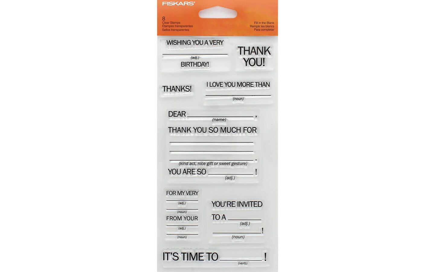 Fiskars Clear Stamp Fill In The Blank | Michaels