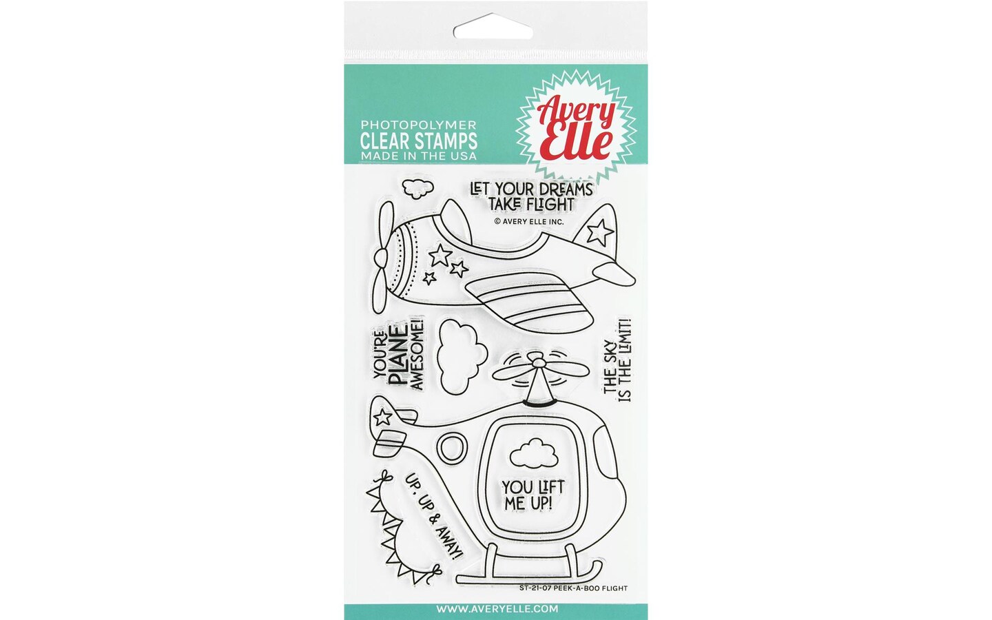 Avery Elle Clear Stamp Peek-A-Boo Flight | Michaels