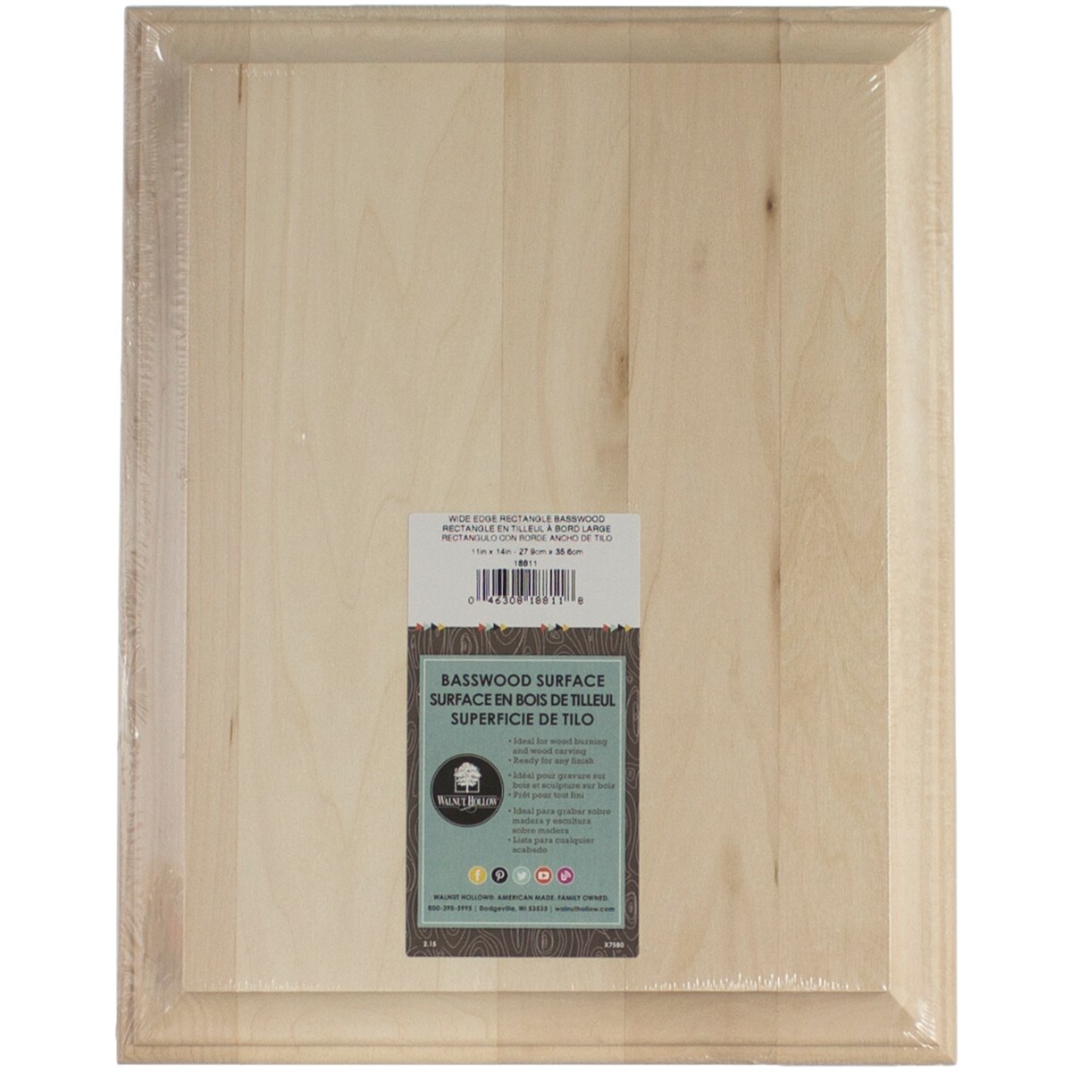 Walnut Hollow Basswood Rectangle Plaque Wide Edge-11"X14" | Michaels