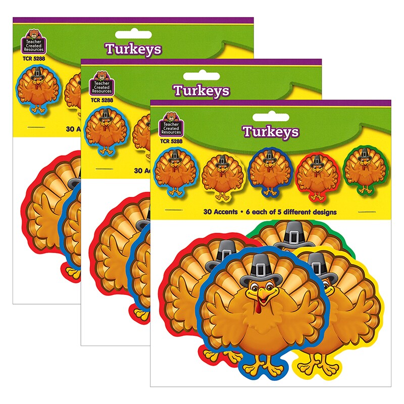 Turkey Accents, 30 Per Pack, 3 Packs | Michaels
