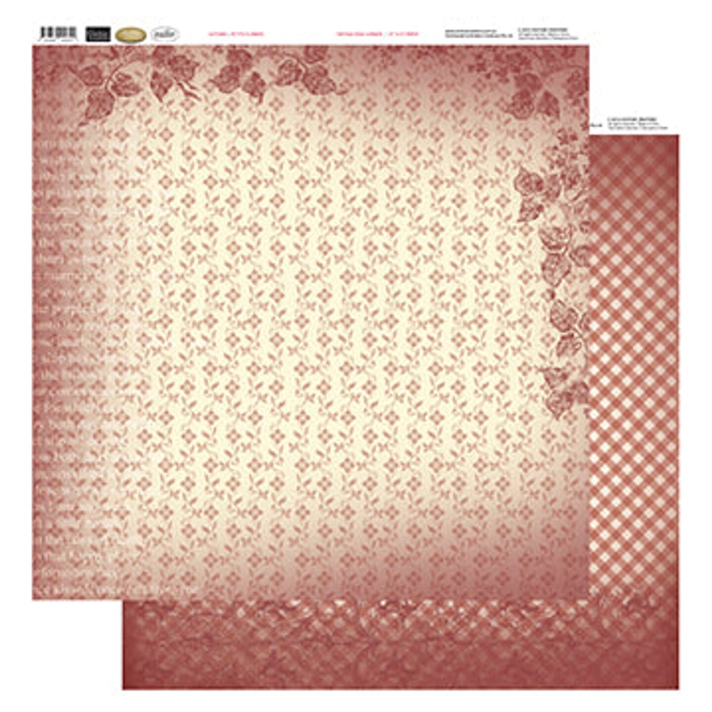 Couture Creations 12x12 Patterned Paper - Petite Flowers - Vintage Rose ...