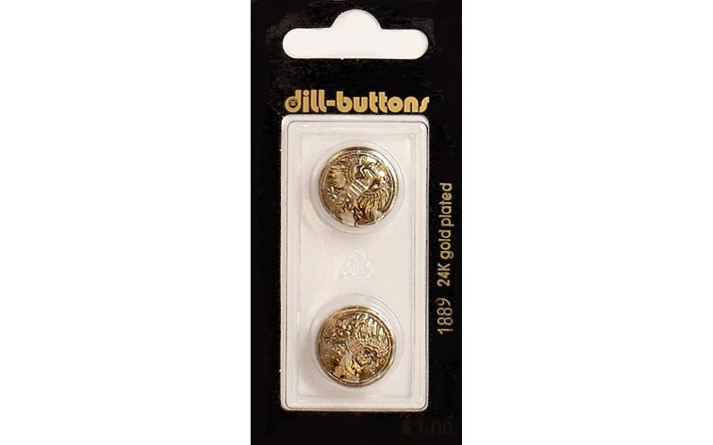 Dill Buttons 18mm 2pc Shank Antique Gold | Michaels