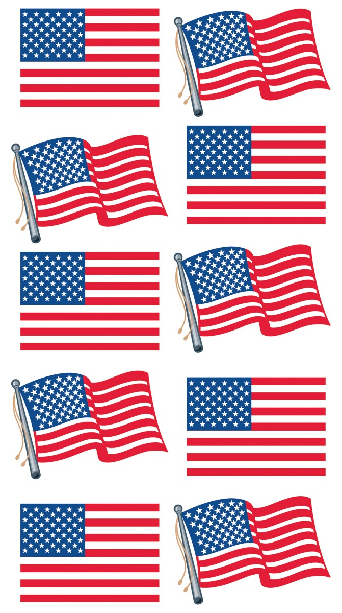 Sticko Stickers-Metallic Waving Flags | Michaels