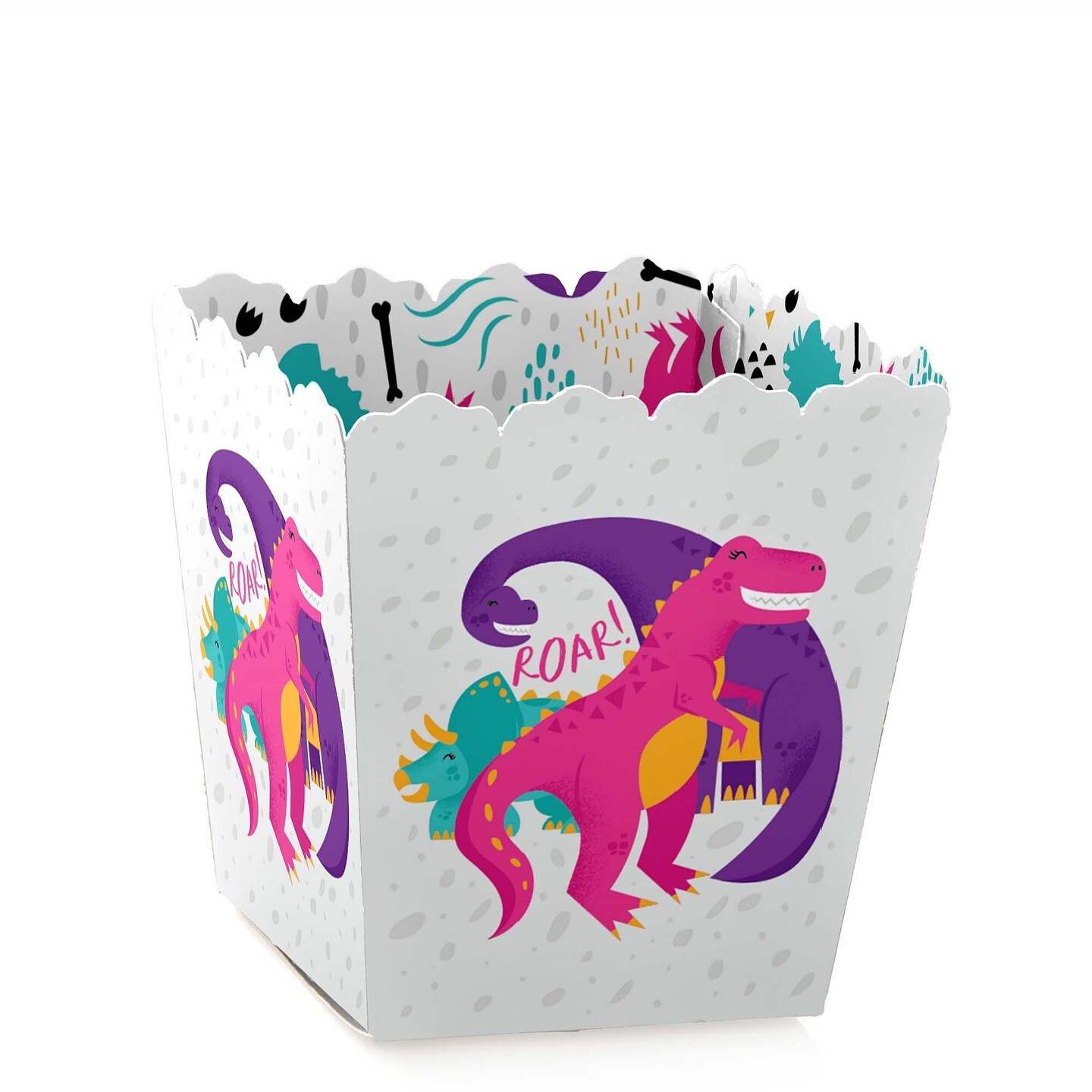 Big Dot of Happiness Roar Dinosaur Girl - Party Mini Favor Boxes - Dino ...