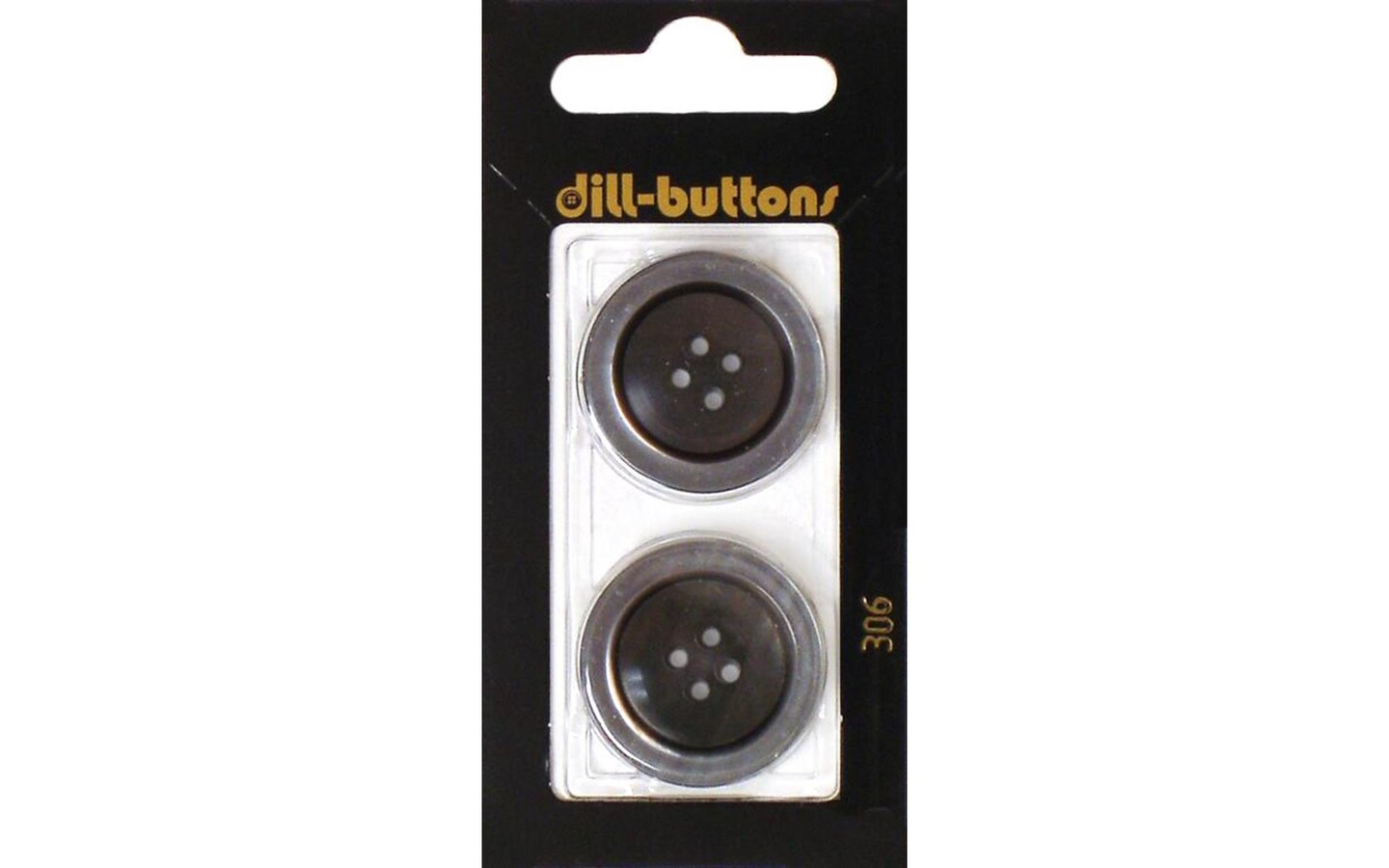 Dill Buttons 25mm 2pc 4 Hole Grey | Michaels