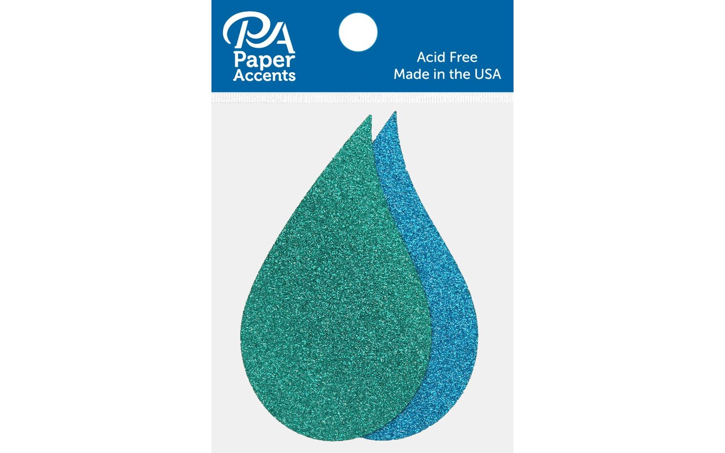 Glitter Shape 8pc Raindrops PrussianBlue,OceanBlue | Michaels