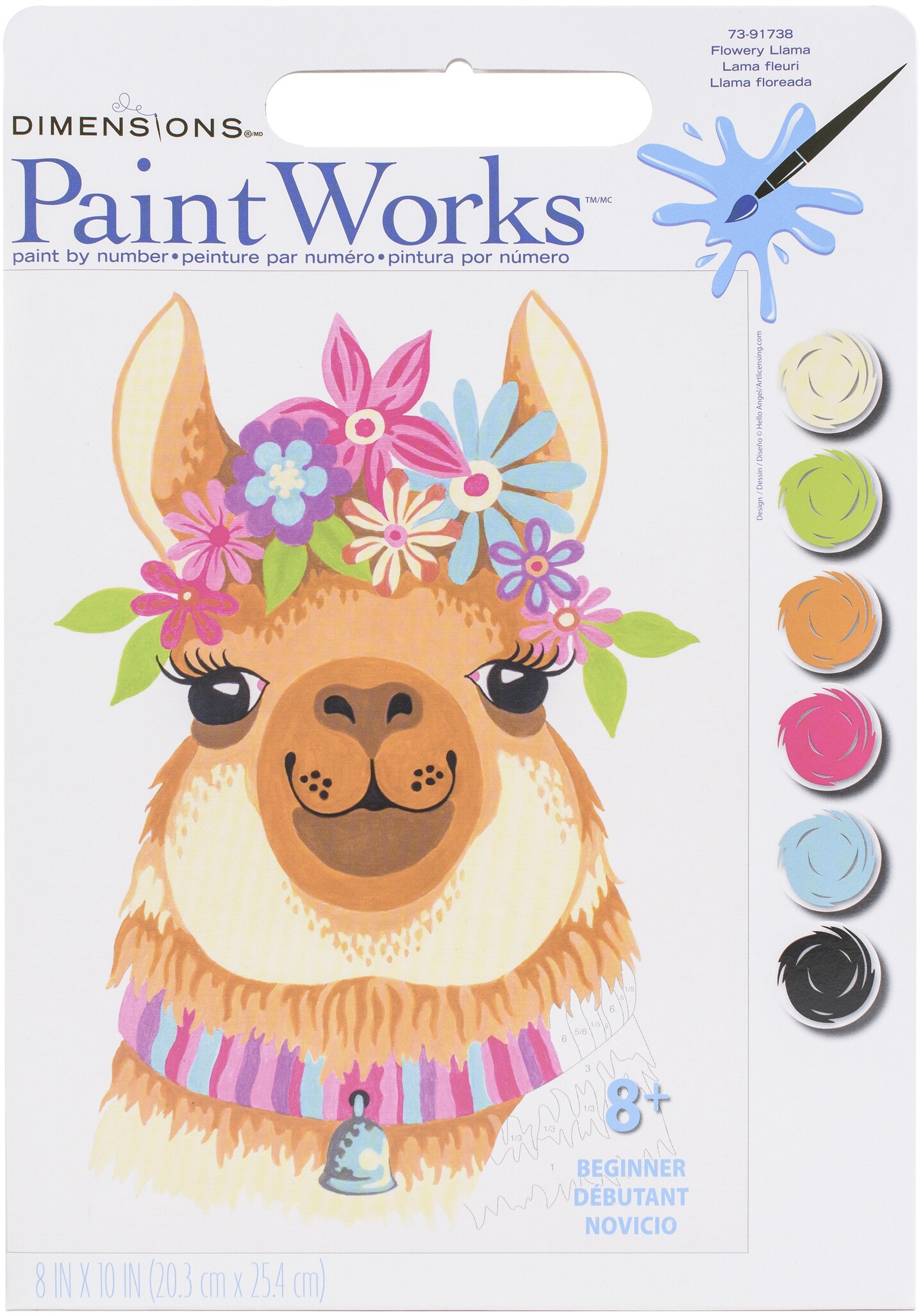 Paint Works Paint By Number Kit 8"X10"-Flowery Llama | Michaels